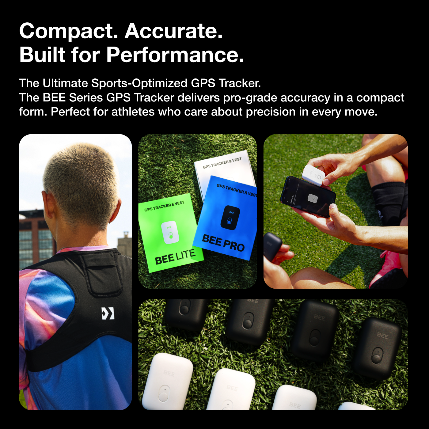 SOCCERBEE PRO 2 SET (GPS tracker + VEST) 30-day free trial included (S ...